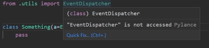 '"x" is not accessed' when used as kwarg in class definition that's not ...