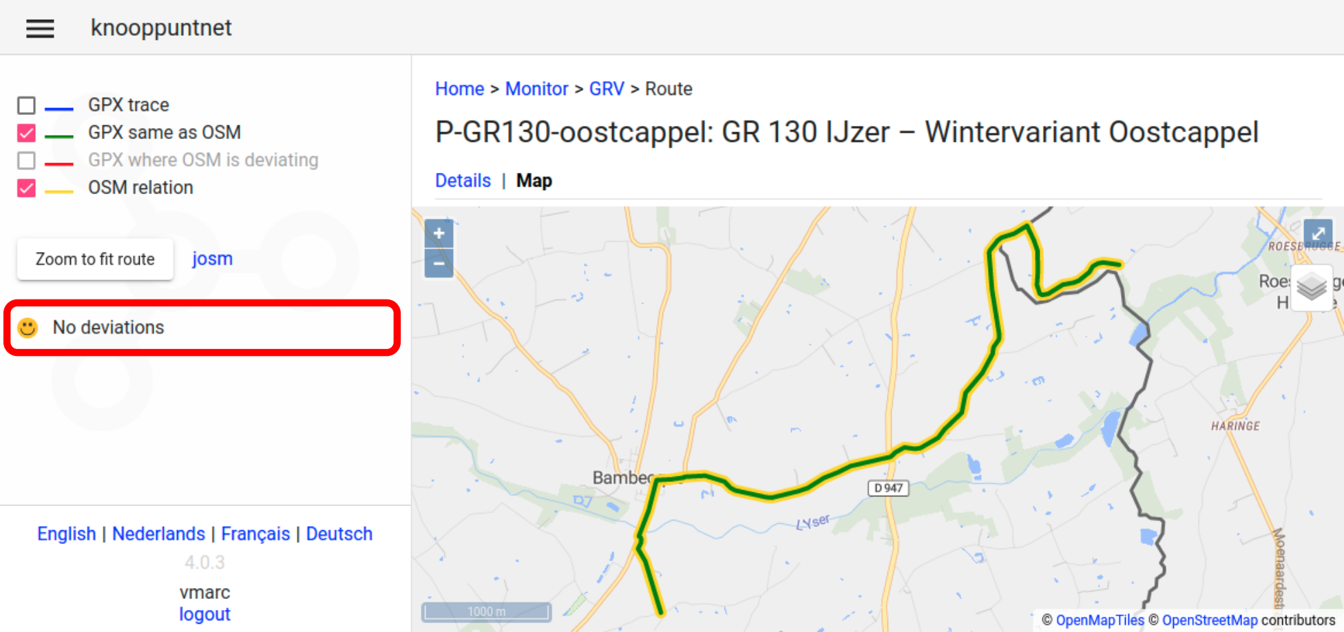 Route monitor: "No GPX, so no known deviations" although everything is OK · Issue #257 · vmarc ...