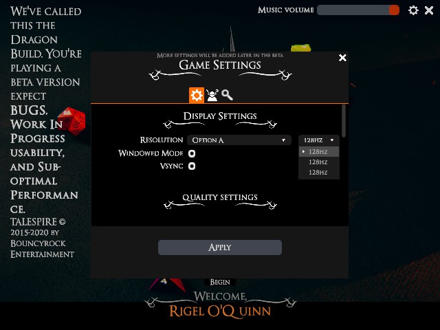 TaleSpire opening in tiny window, no meaningful settings options · Issue #558 · Bouncyrock ...