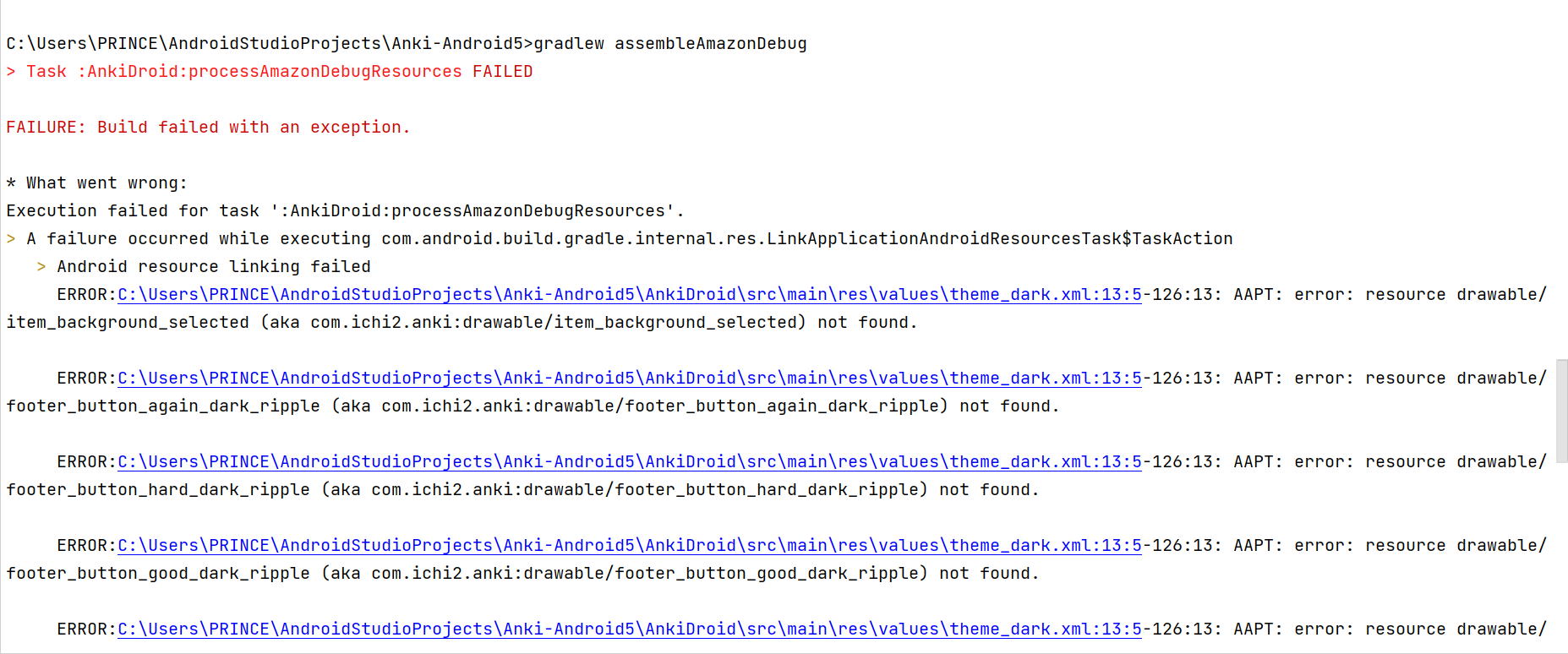 [Bug] Build failed · Issue #10657 · ankidroid/Anki-Android · GitHub