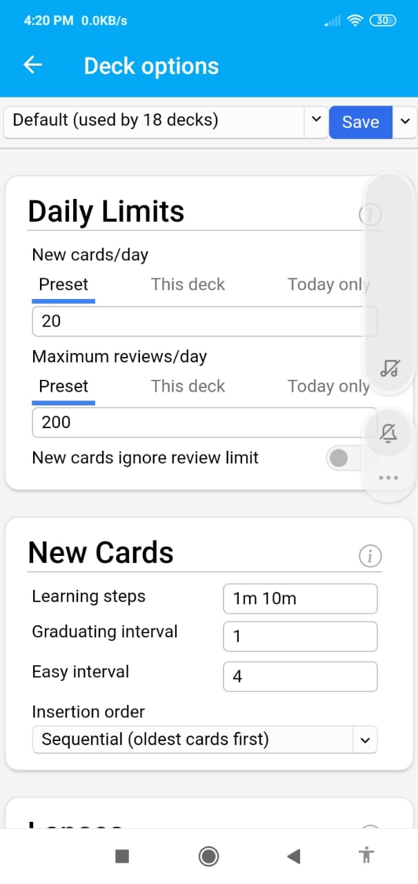 [UI] Deck Options : Insufficient Margin · Issue #14661 · ankidroid/Anki-Android · GitHub