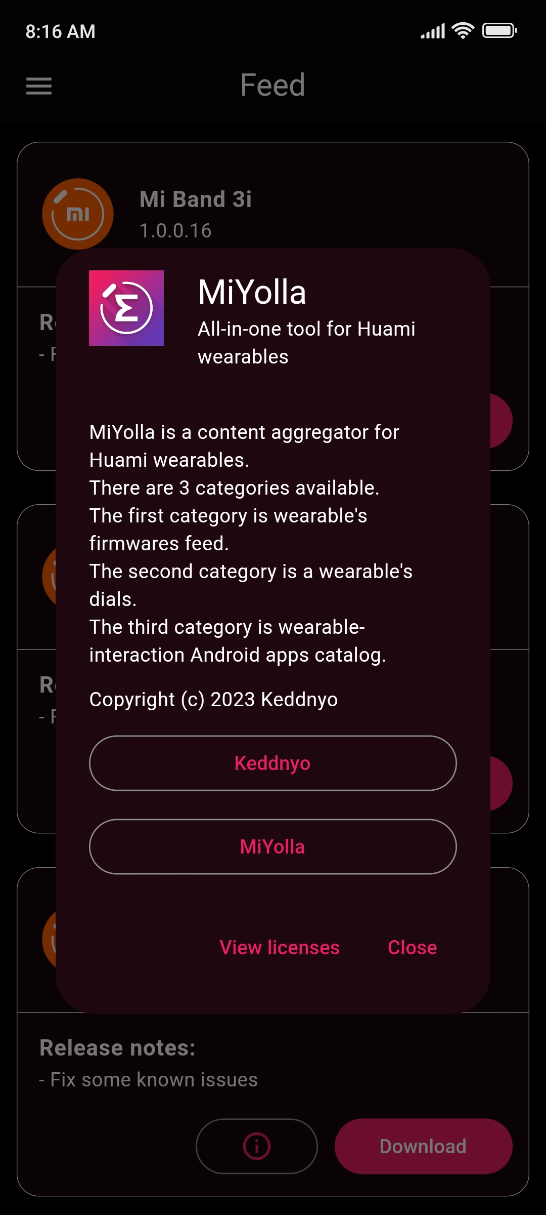 GitHub - Keddnyo/miyolla: All-in-one tool for Huami wearables