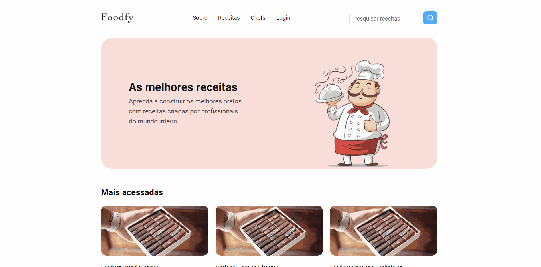 GitHub - mjulialobo/Foodfy: Recipes website developed during the bootcamp Launchbase.