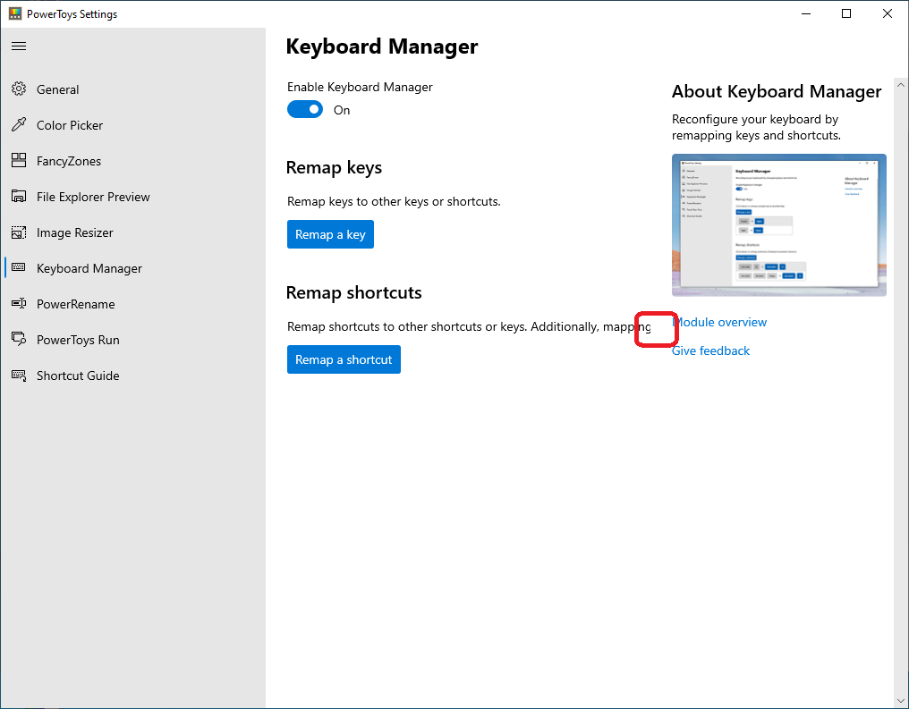 Keyboard Manager, description text not wrapping · Issue #5465 ...
