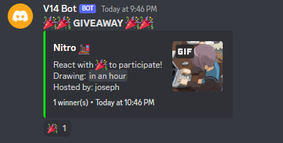 Giveaway System · Issue #45 · josephistired/DiscordBot-v14 · GitHub