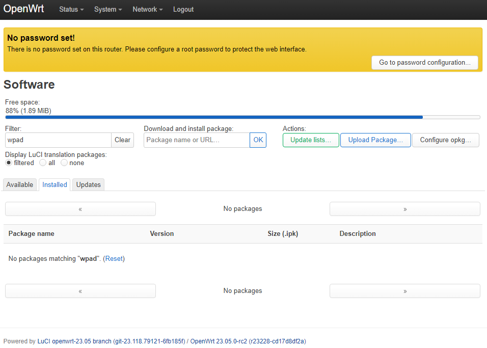 The wpad that came with OpenWrt 23.05.0-rc2 is unremovable. · Issue #13163 · openwrt/openwrt ...