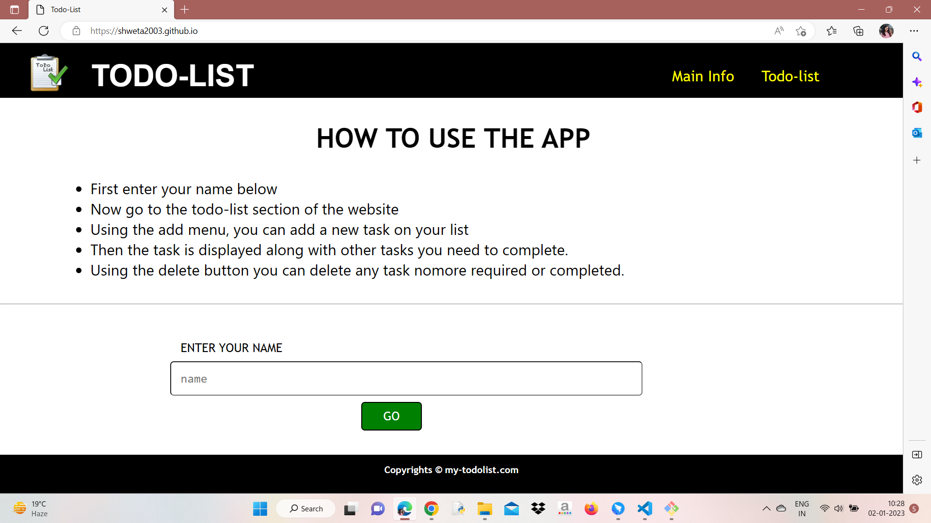GitHub - Shweta2003/todo-list