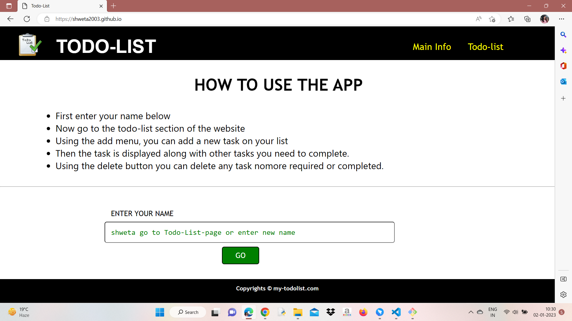GitHub - Shweta2003/todo-list