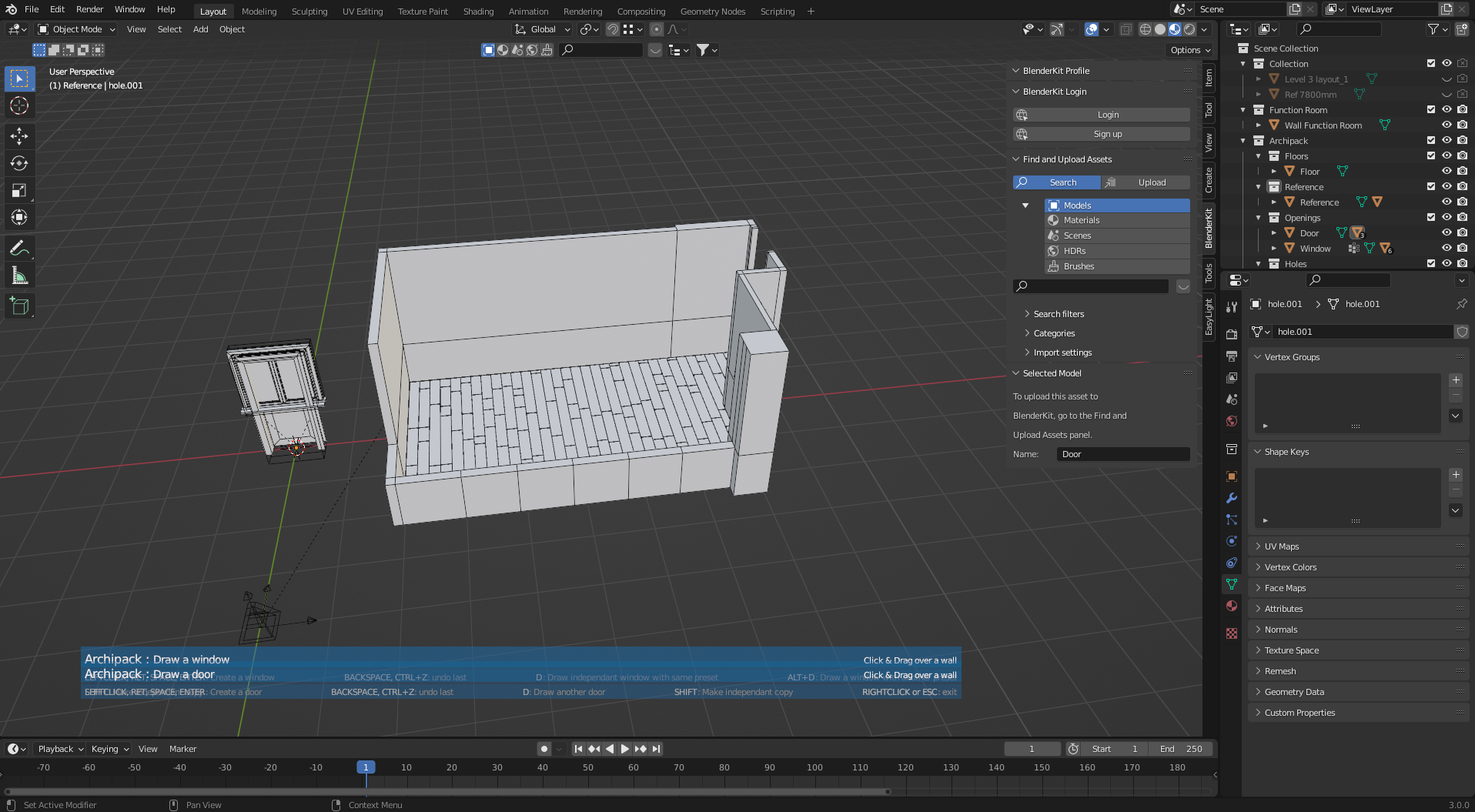 Unable To Drag Or Move Windows Or Doors After Adding Into Scene Issue 290 S leger 