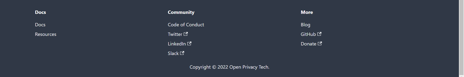 Center footer content · Issue #9 · openprivacytech/openprivacytech.org · GitHub