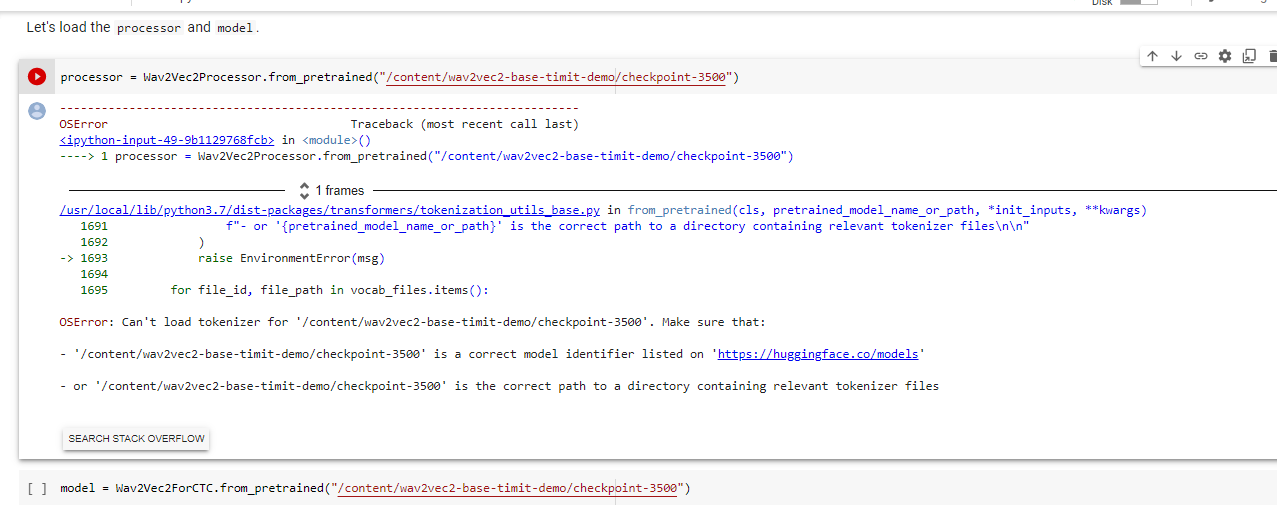 unable to load fine tuned model wav2vec with english asr · Issue #133 ...
