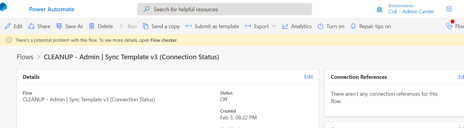 Error running flows in CoE · Issue #754 · microsoft/powerapps-tools ...