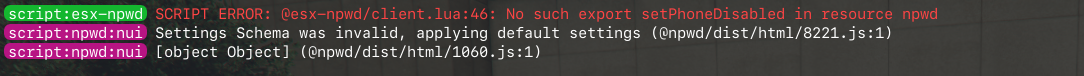 Bug: missing export setPhoneDisabled · Issue #1057 · project-error/npwd · GitHub