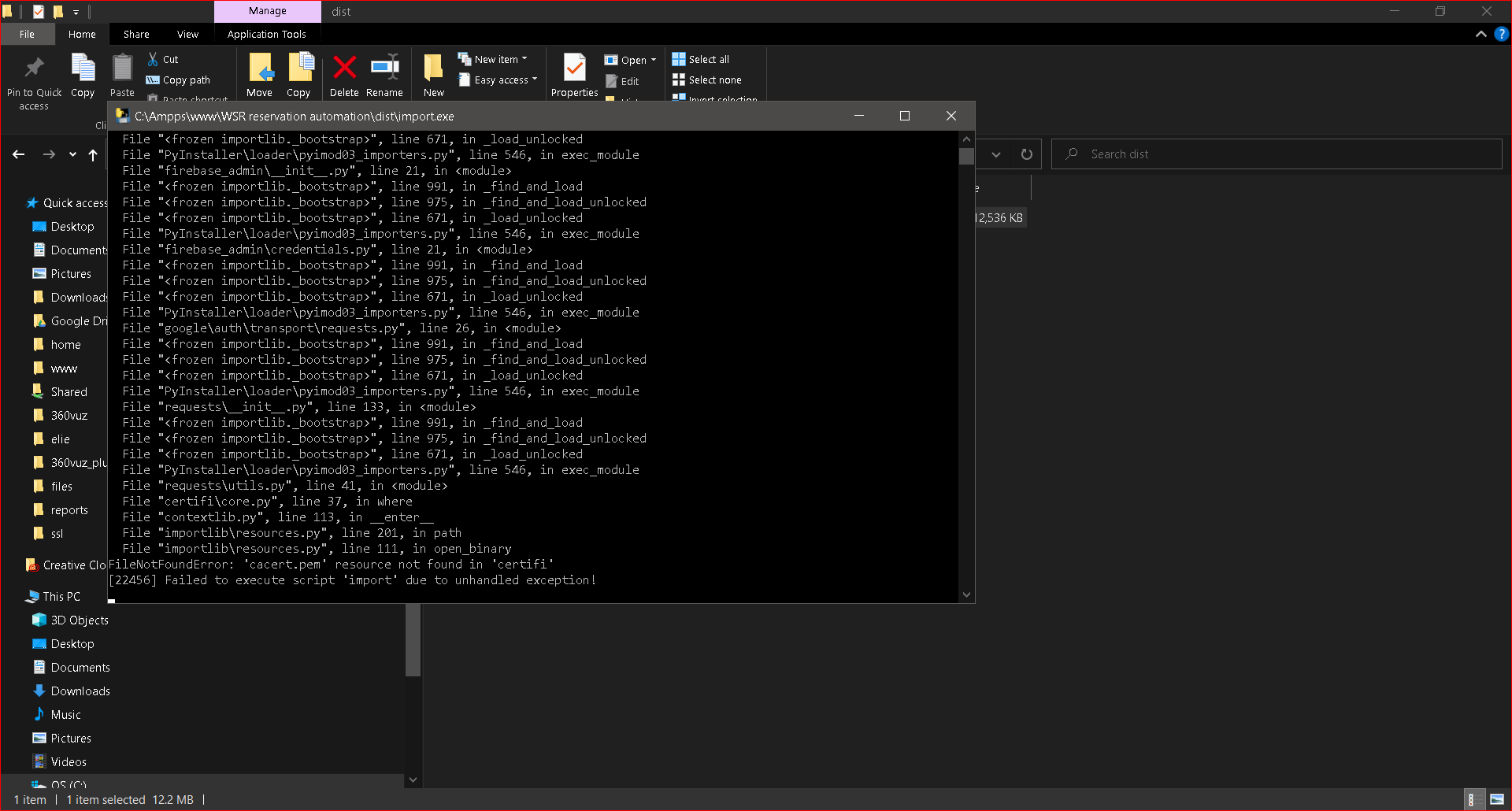 can't find cacert.pem · Issue #191 · brentvollebregt/auto-py-to-exe ...