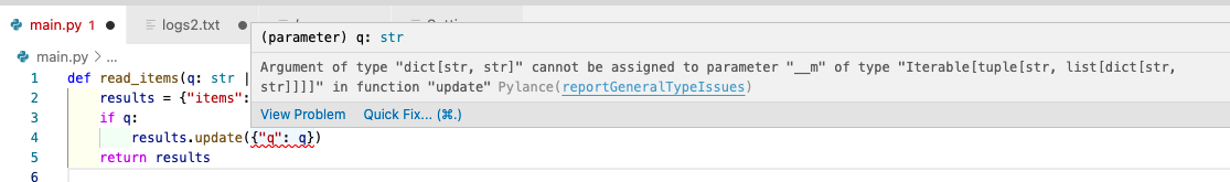 Apple M1 - Pylance shows type errors for me. Default settings · Issue ...