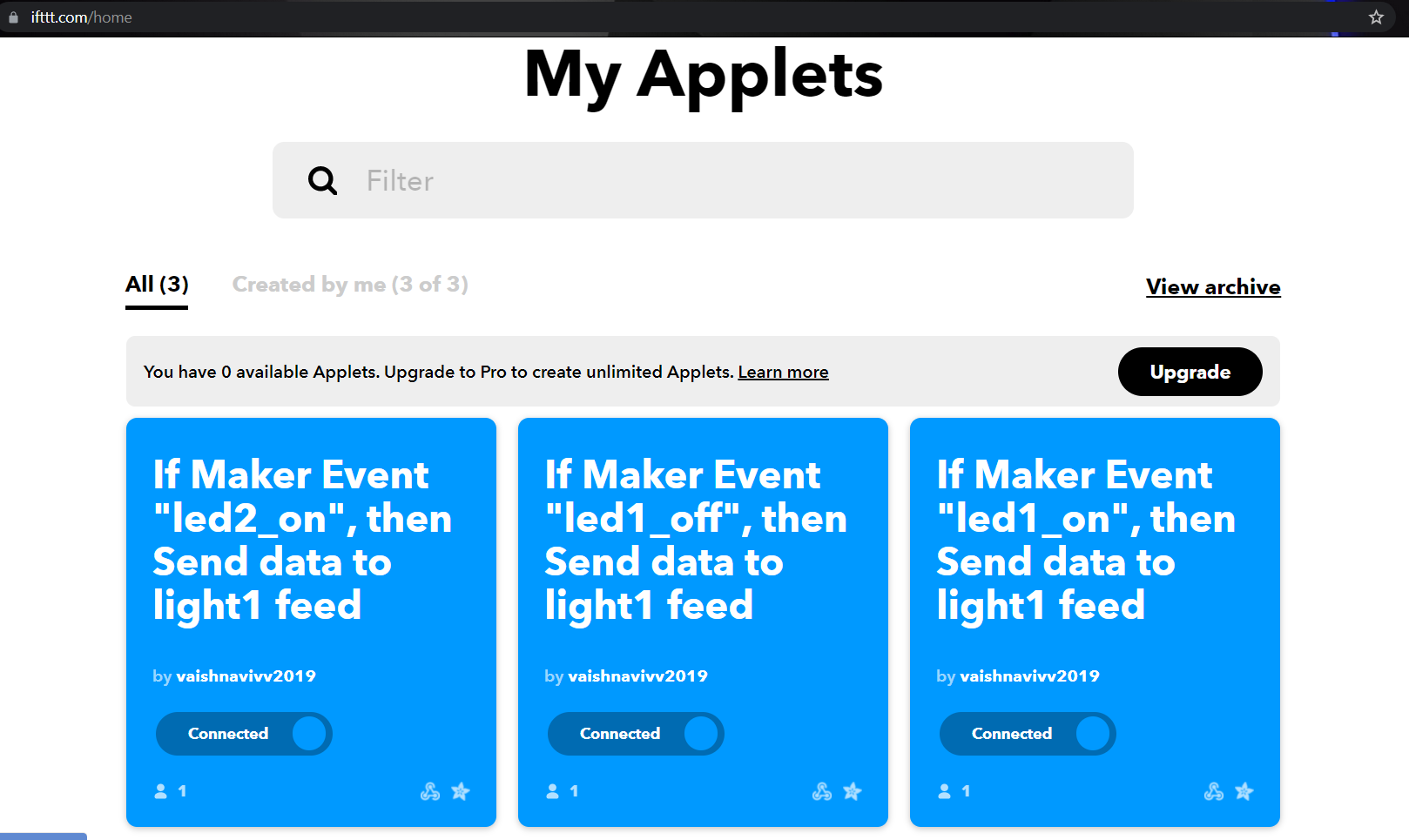 Github Vaishnavivvleds Blink Using Arduino And Ifttt To Show How Leds Are Controlled Using