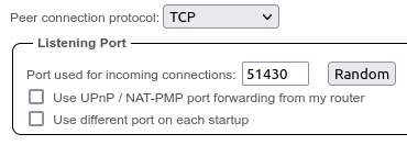 qBittorrent listening on TCP and UDP when TCP only set in options ...