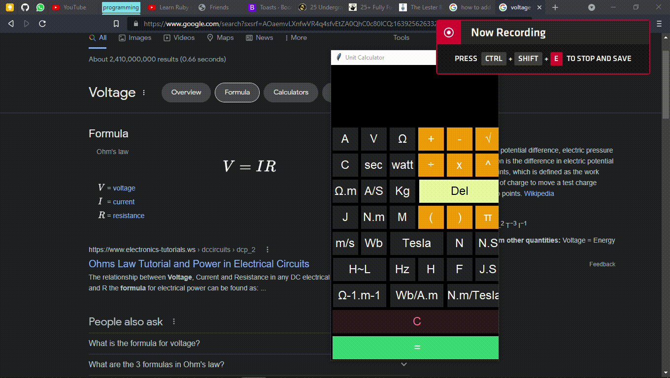 GitHub - AliMostafaRadwan/Unit-calculator: simple calculator GUI using ...