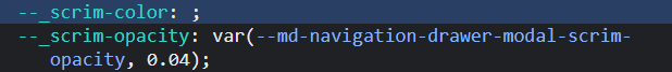 md-navigation-drawer-modal missing scrim css property · Issue #4619 ...