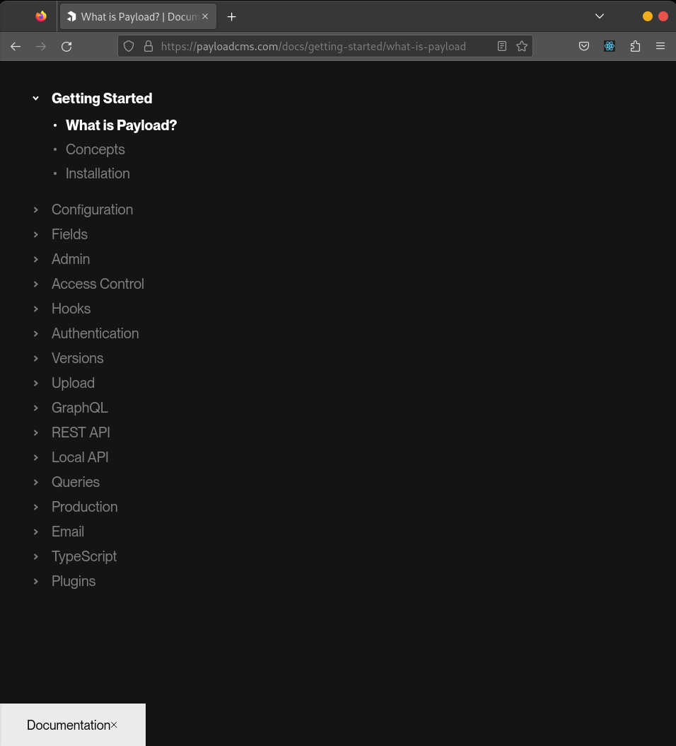 Docs navigation is broken on mobile · Issue #126 · payloadcms/website · GitHub