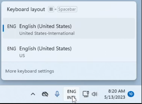 Can not open ImGUI Menu With "United States-International" Keyboard ...