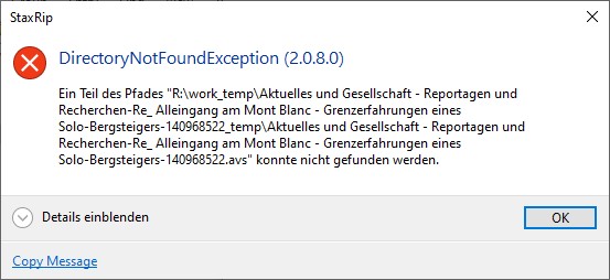 Long File Names and special characters · Issue #209 · staxrip/staxrip · GitHub