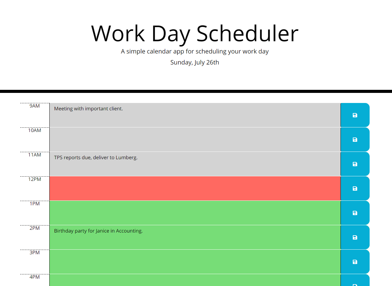 GitHub - jesseodonoghue/work-day-scheduler: A color-coded work day ...
