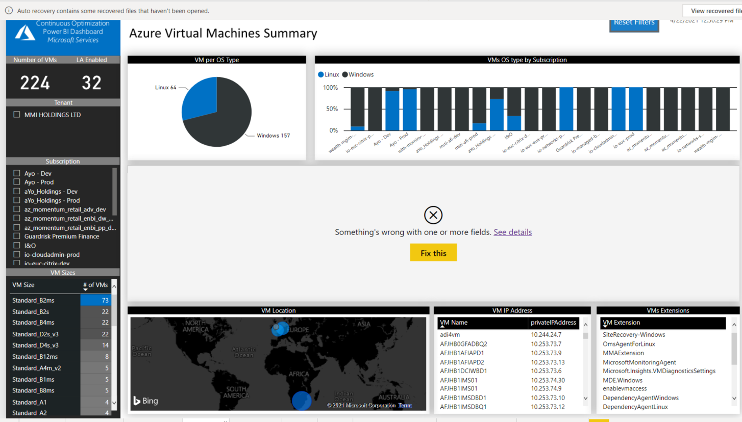 Tables are not displaying all the information on 8.2 (error: Something ...