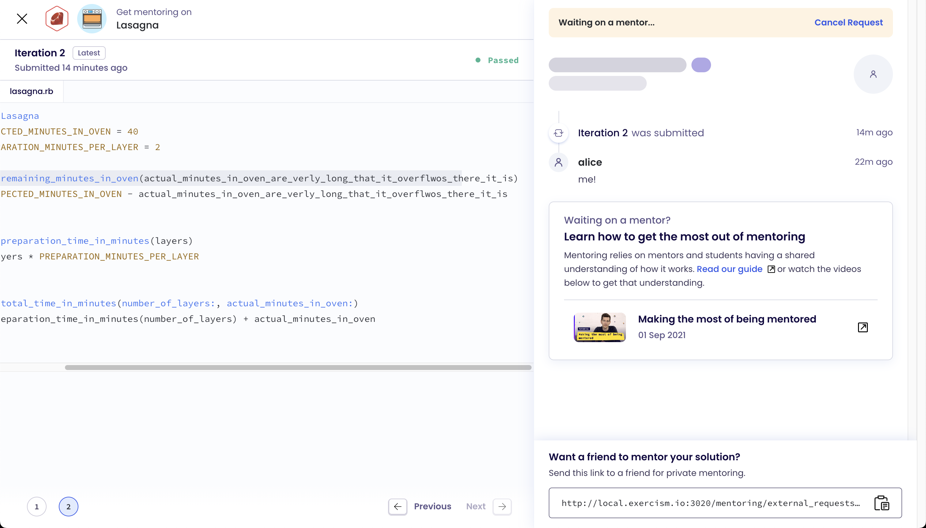 Mentoring pane loc-highlight bug · Issue #6558 · exercism/exercism · GitHub