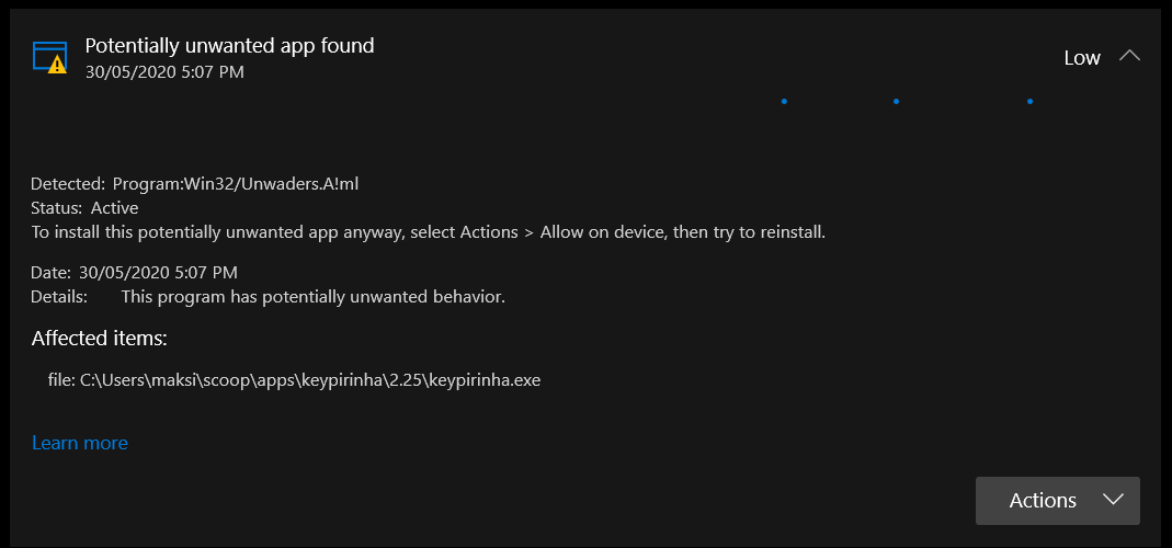 keypirinha trojan found · Issue #4179 · ScoopInstaller/Extras · GitHub