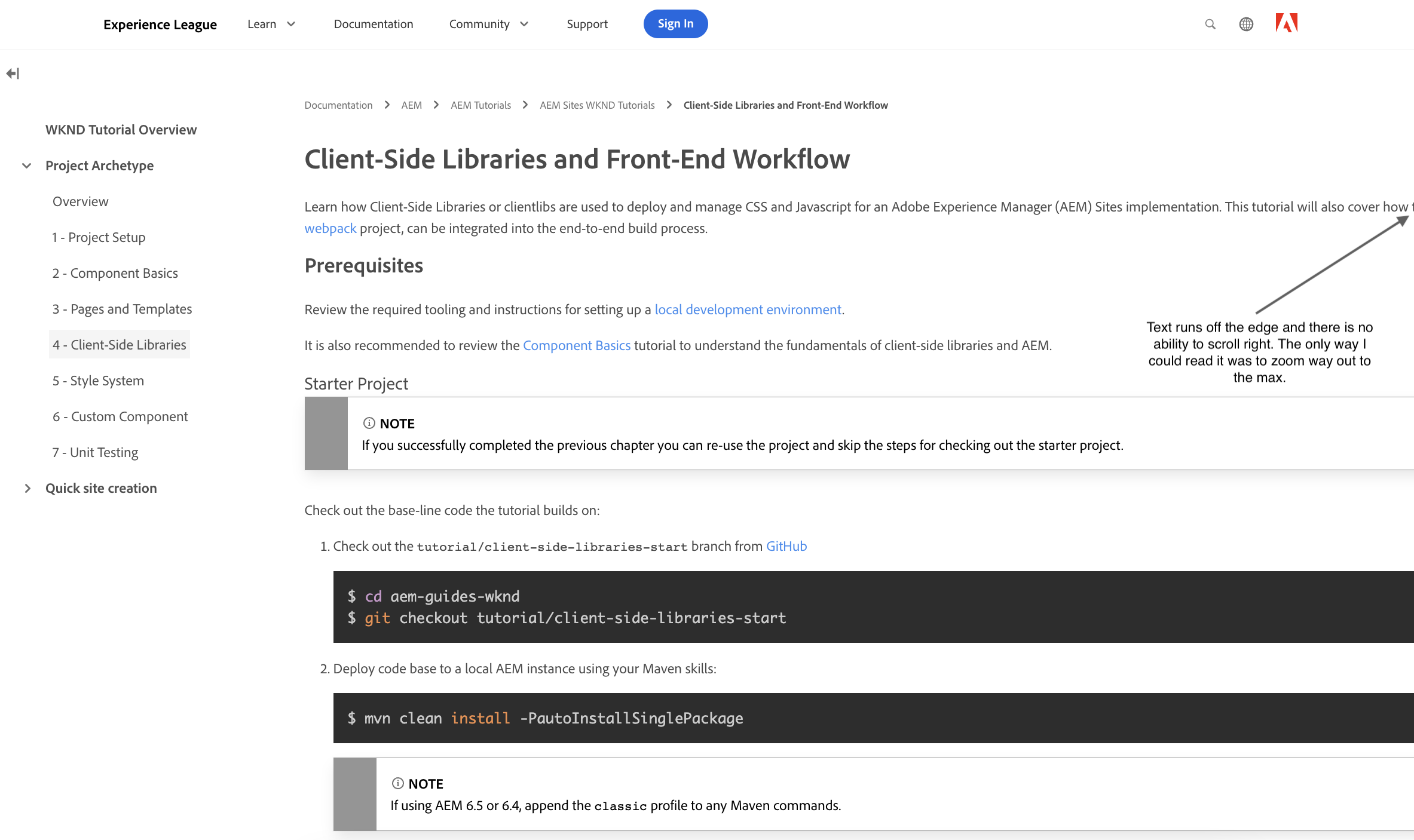 Formatting Broken · Issue #68 · AdobeDocs/experience-manager-learn.en · GitHub
