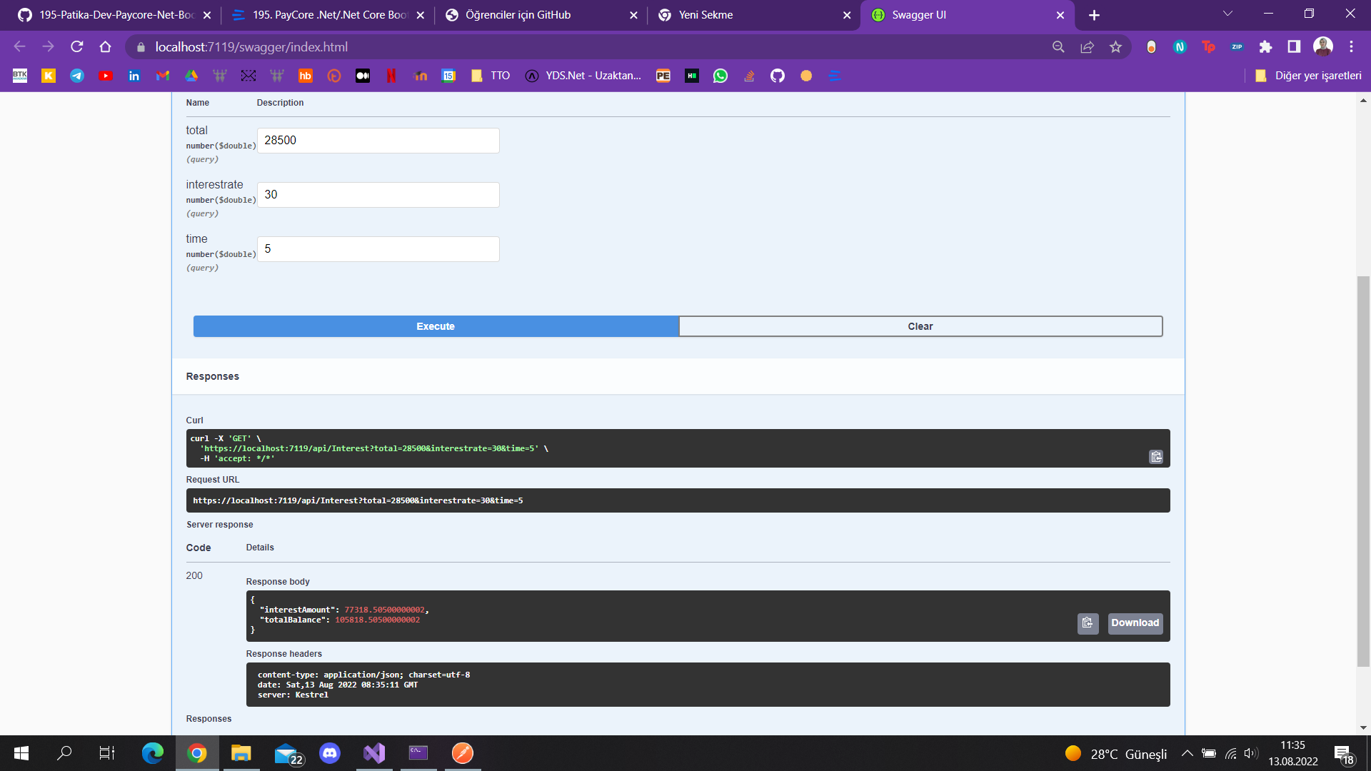 GitHub - rcanpolaat/Interest-Calculation-with-.Net-Web-API