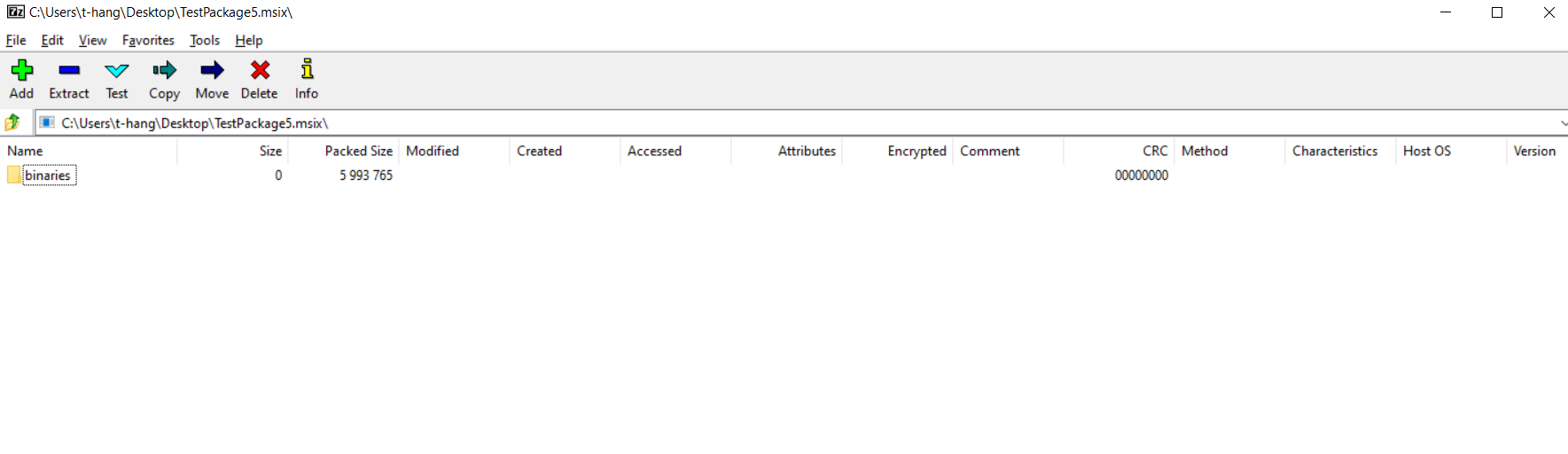 Bug Makemsix Pack Creates A Broken Empty Package When The Given Directory Contains A Git