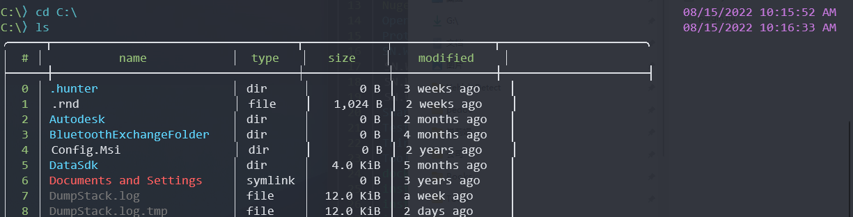 ``ls`` delimiters are not aligned · Issue #6328 · nushell/nushell · GitHub