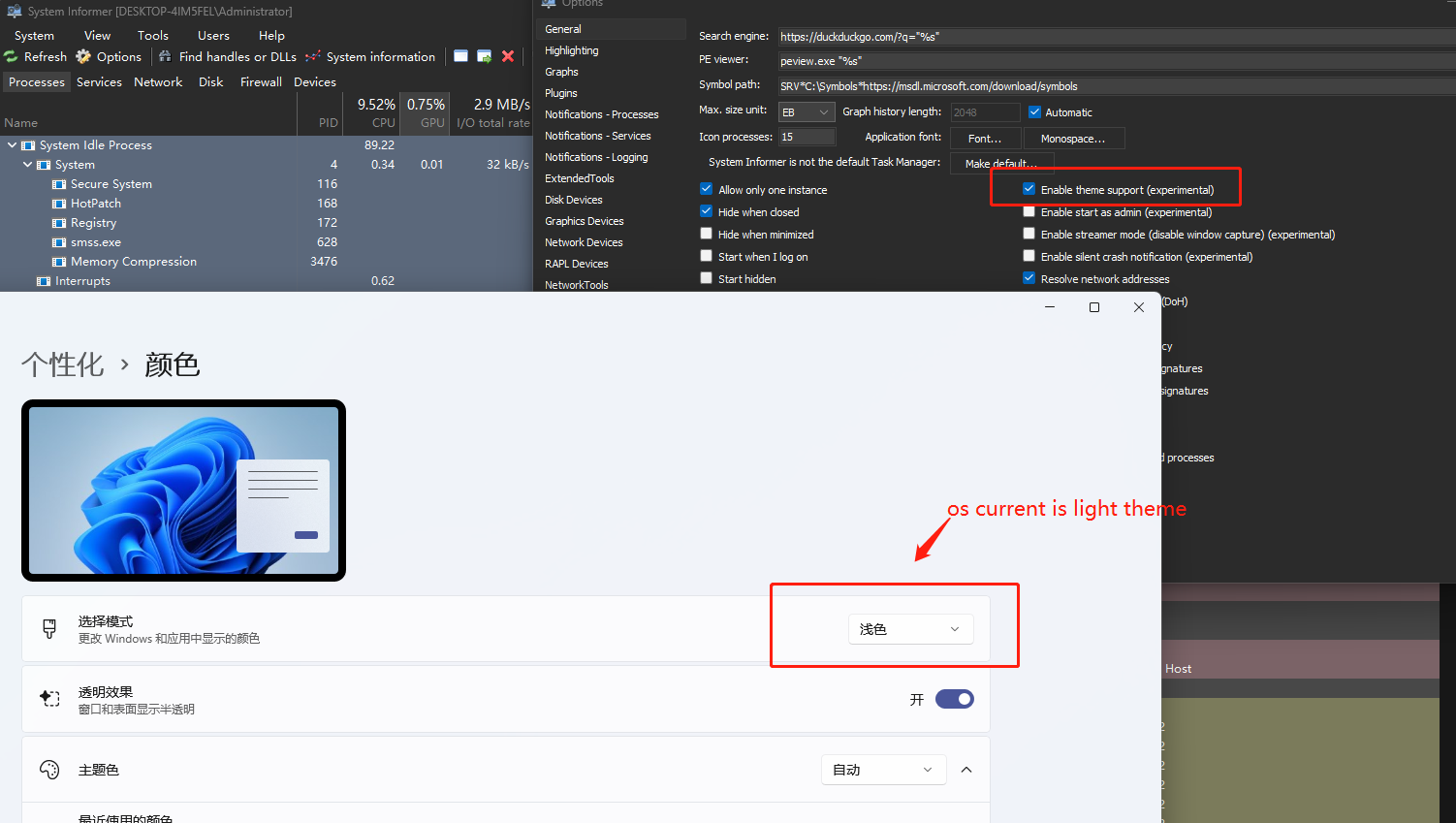 Support dark mode and automatically sync with system theme · Issue #1678 · winsiderss ...