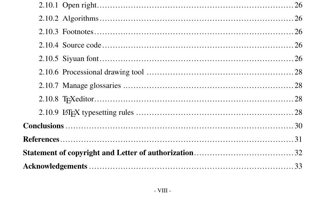 chinese版本 中的英文目录没有左对齐 ，英文目录缺少appendix · Issue #182 · hithesis/hithesis · GitHub
