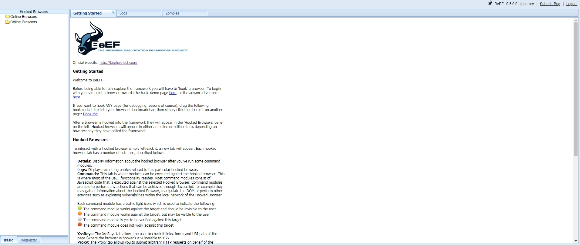 During the process of using beef, I couldn't display the acquired browser normally, and a series ...