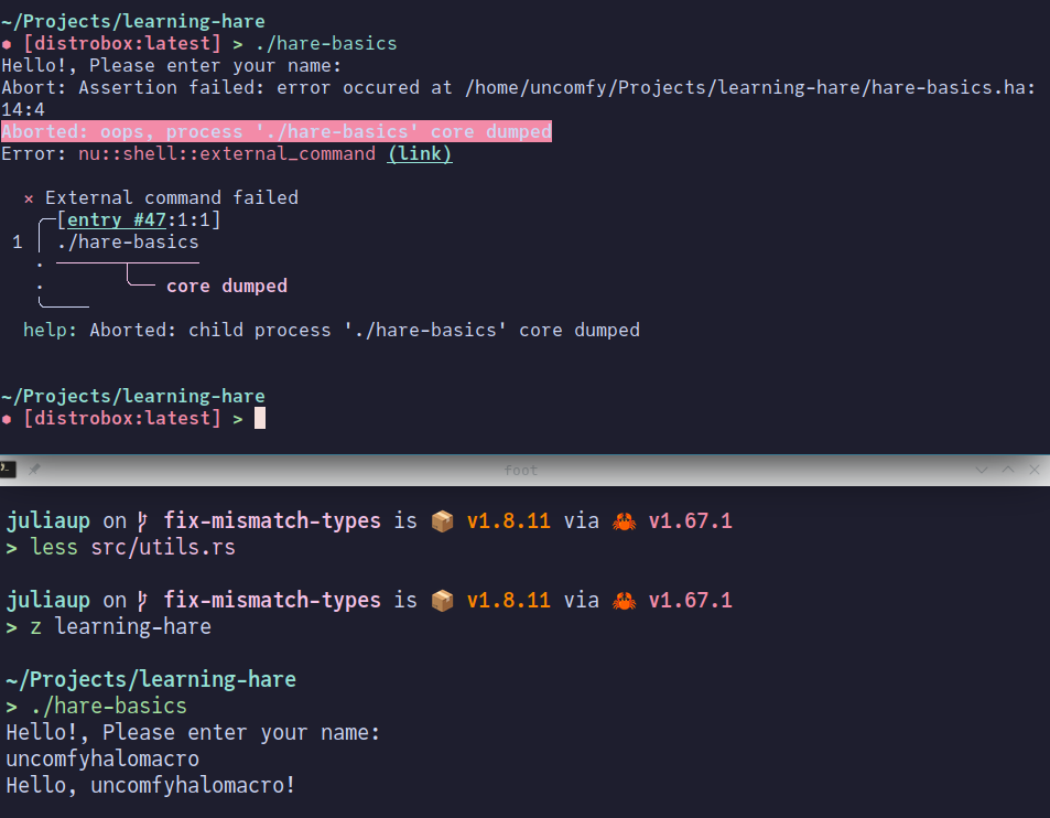 hare program crashes on nushell · Issue #8334 · nushell/nushell · GitHub