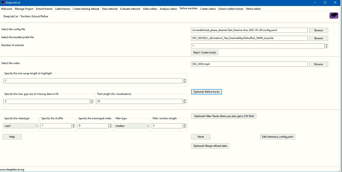 Number of animals in the refinement tracklets step does not coincide with the number of animals ...