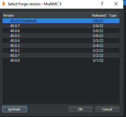 Can't use the latest forge version · Issue #4565 · MultiMC/Launcher ...