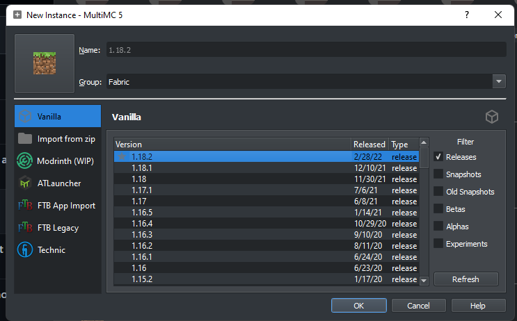 Can't add new minecraft 1.19 instance yet. · Issue #4755 · MultiMC/Launcher · GitHub