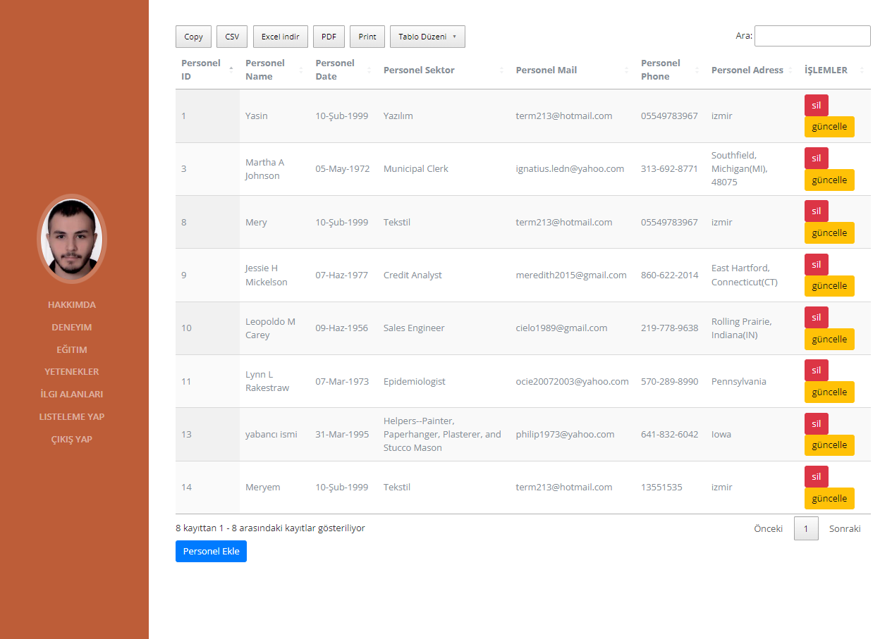 Github Yasingurses Asp Core Mvc N Layer Personel Web