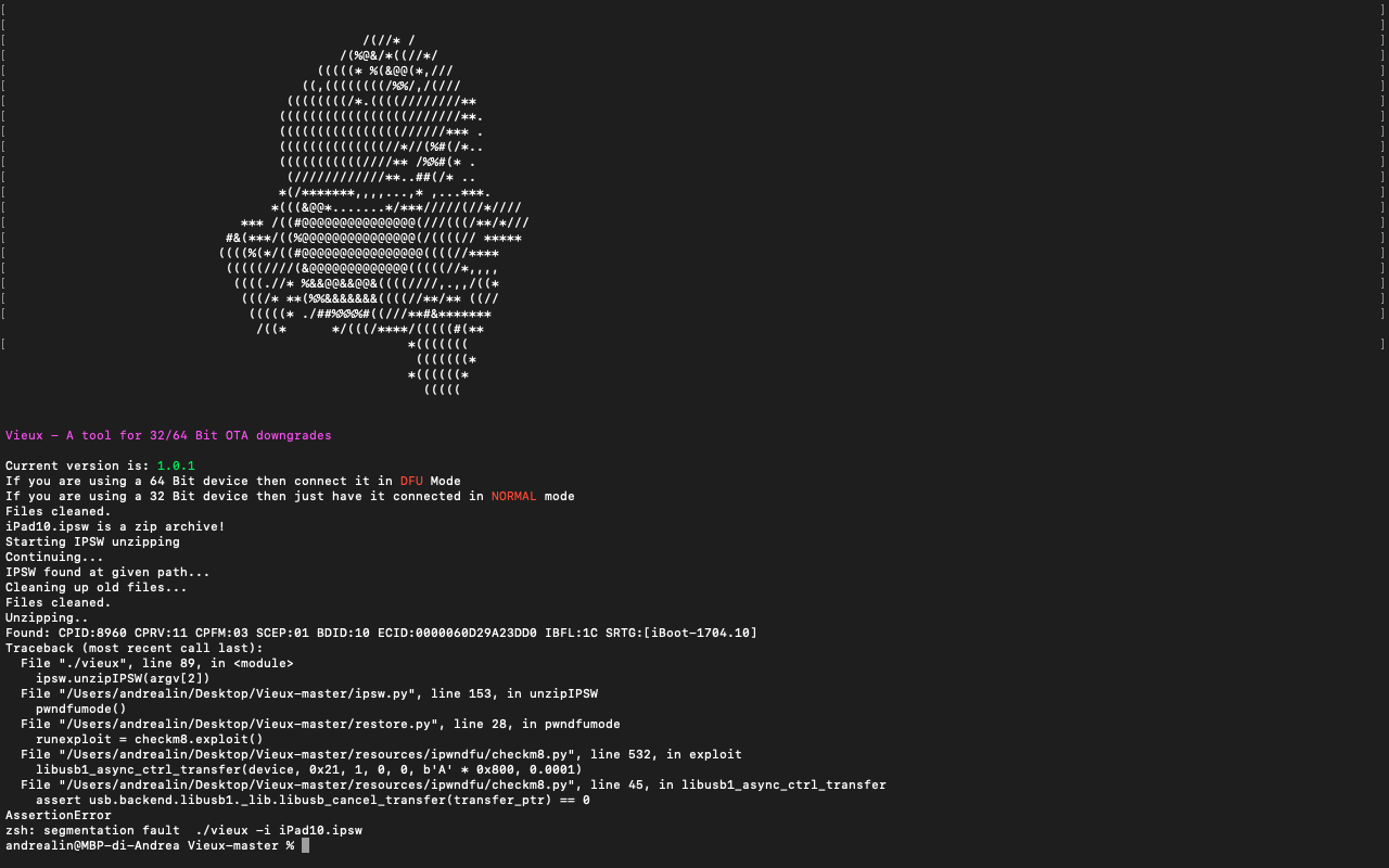 Error Assertion Error Segmentation Fault · Issue 160 · Matthewpiersonvieux · Github