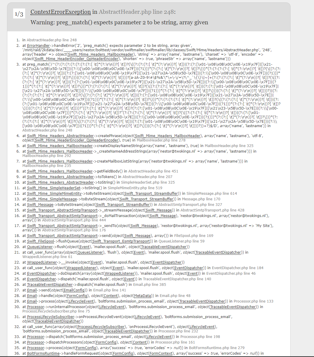 Bug Form Notification Fromname Option Doesnt Accept Array · Issue 203 · Boltboltforms