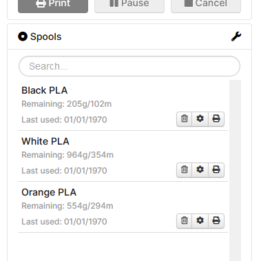 Easier way of selecting filament · Issue #253 · OllisGit/OctoPrint-SpoolManager · GitHub