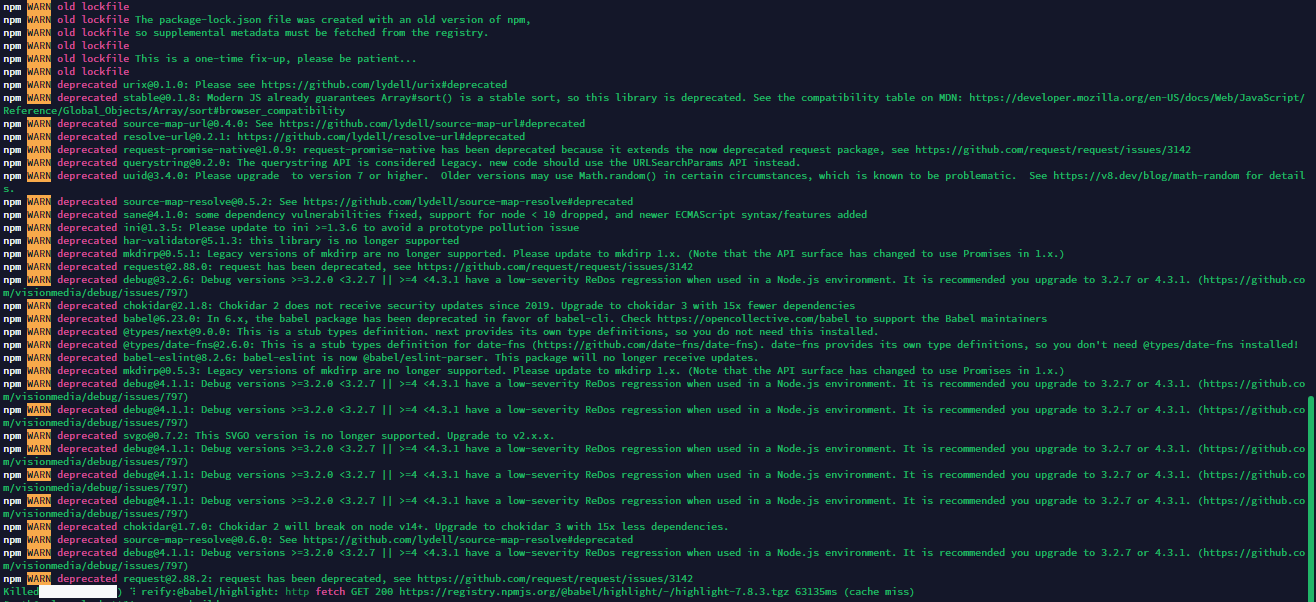 Deprecated Packages · Issue 618 · Thedevs Networkkutt · Github 2382