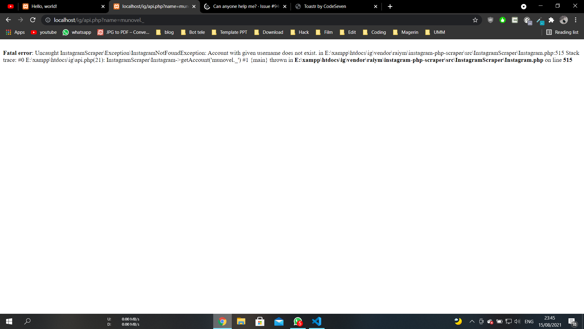 Can anyone help me? · Issue #946 · postaddictme/instagram-php-scraper · GitHub