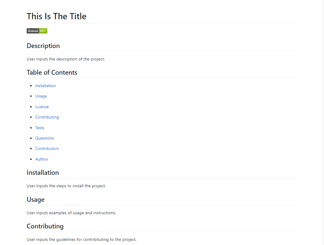 GitHub - Ryan-Hatfield/Good-README-Generator: Good README Generator