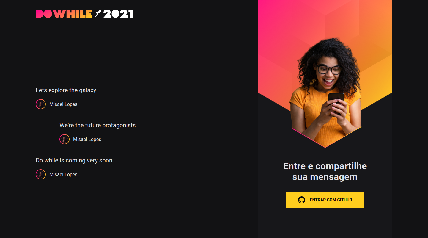 GitHub - misaellopes01/nlw_heat_do_while_platform: App desenvolvido no ...