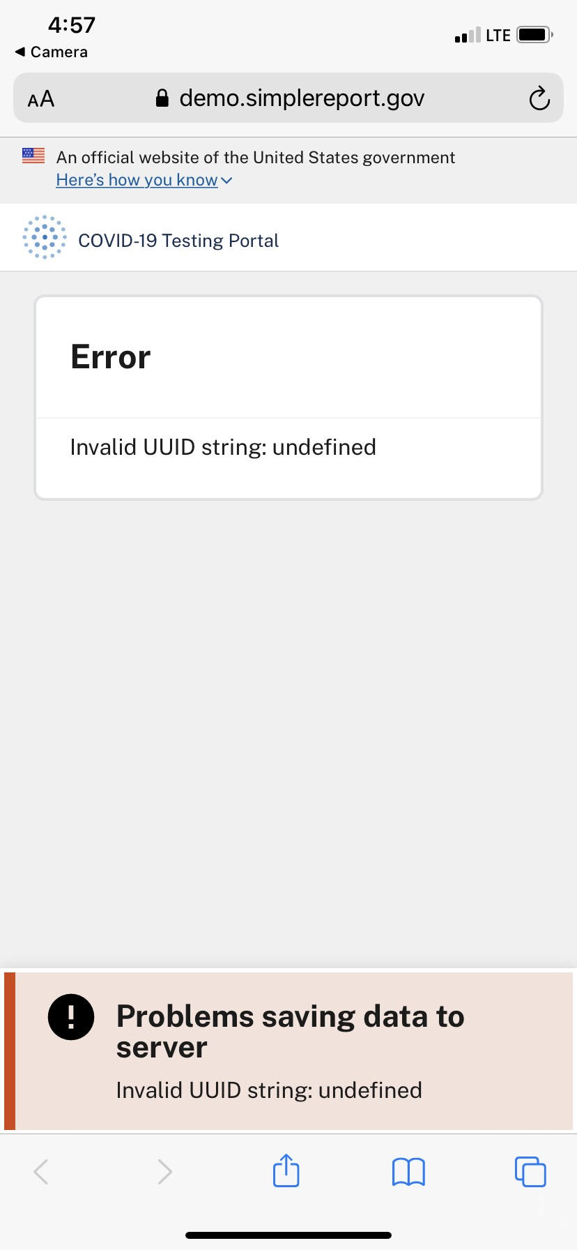 Error - Invalid UUID string: undefined · Issue #849 · CDCgov/prime-simplereport · GitHub